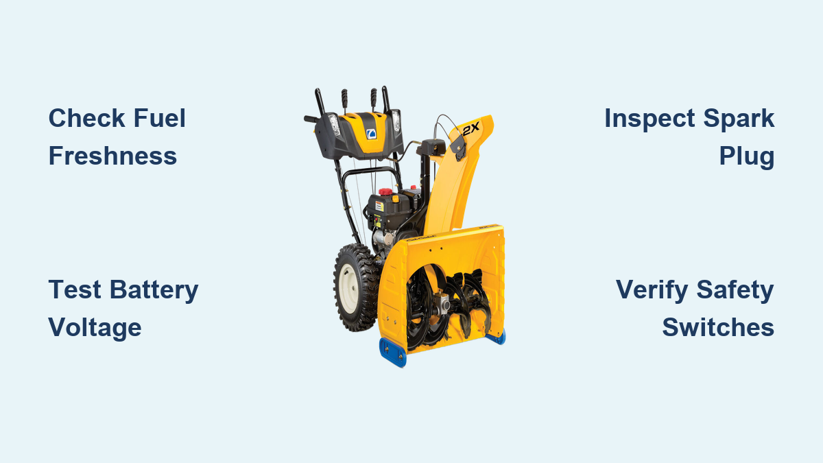How to Fix Cub Cadet Snow Blower Not Starting